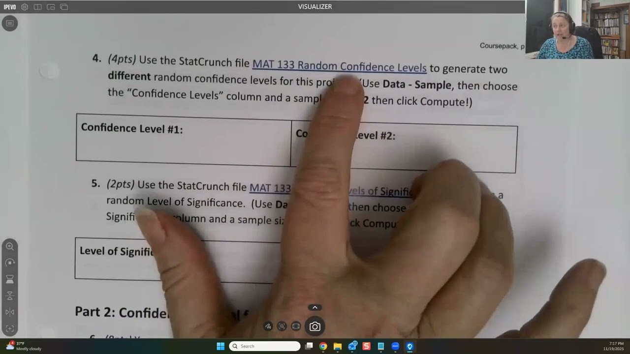 MAT 133 Ch 11 Project (FA25) Class Tutorial