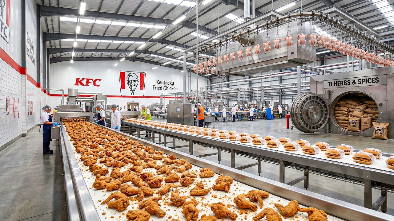 How KFC Chicken Is Made In Factory & Restaurant