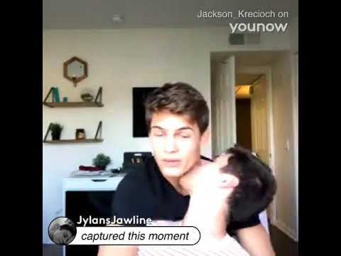Jackson giving Dylan a hickey on younow #jylan