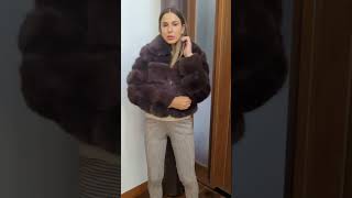 Jaqueta de Pele com gomos Alpelo Pêssego - Pole Modas