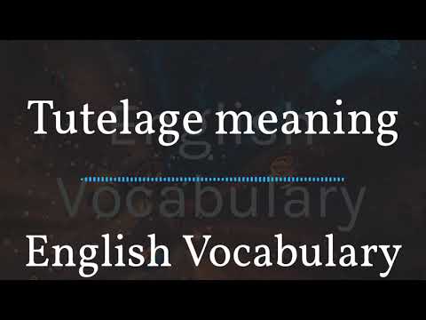 Tutelage meaning
