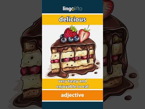 π¬π§ Delicious Meaning : Flash Card : Learn English Vocabulary