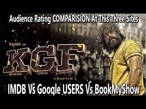 KGF User Ratings In BookMyShow Vs Google Users Vs IMDB Compraison