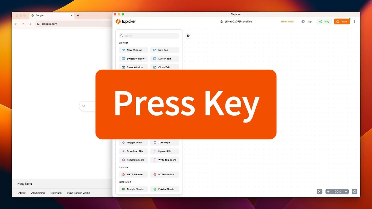 Press Key | Tapicker