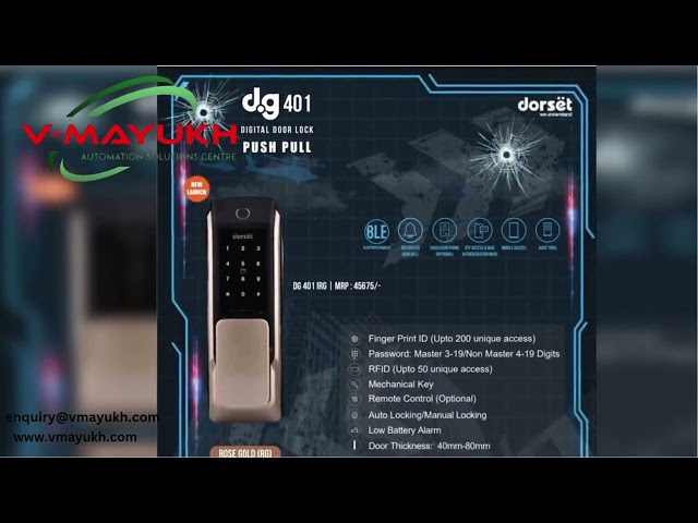 Video Door Phone - DG 401 IRG Push Pull Digital Lock with BLE Trader ...