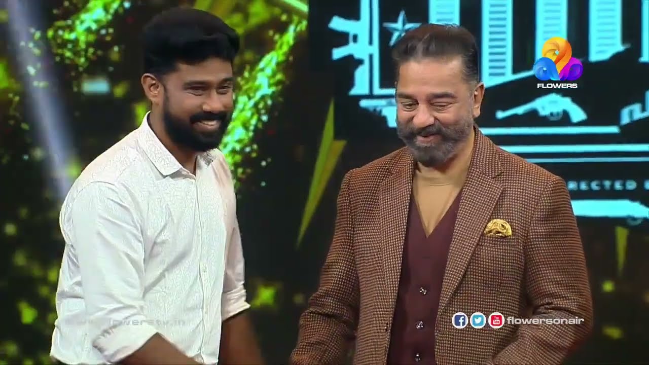 Talrop’s Co-founder & CFO, Mr. Anas Abdul Gafoor with Superstar Kamal Haasan at Flowers TV program