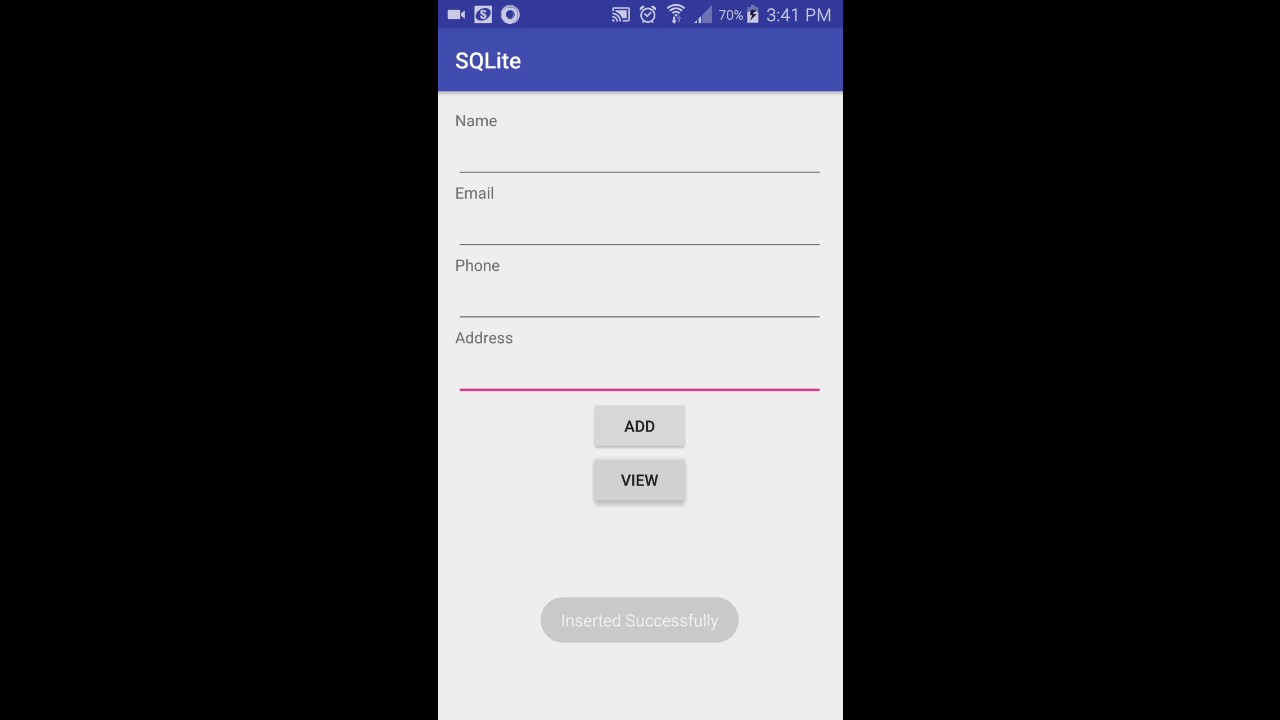 Android SQLite Database Tutorial - Add, Update and Delete Record