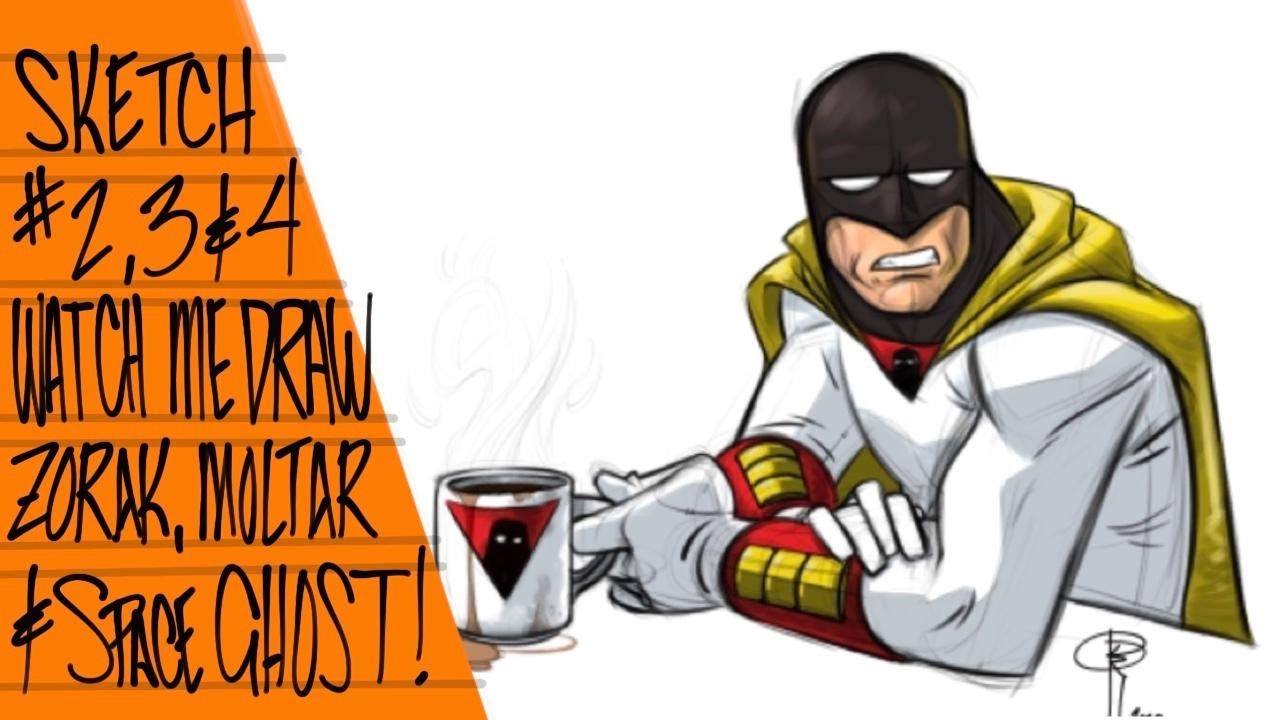 Time Lapse Sketch, Zorak, Moltar, and Space Ghost