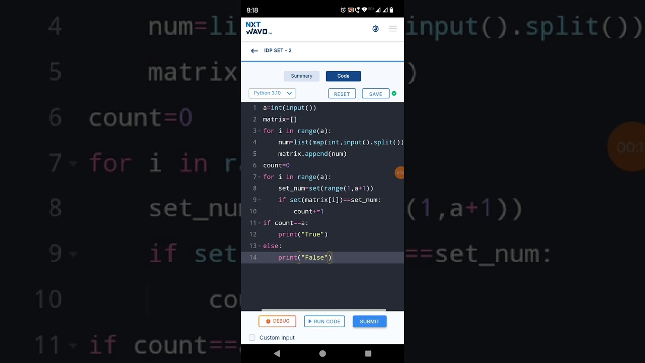 Unique Matrix using python CCBP Nxtwave #coding #nxtwaveccbp #python #programming #pythoncoding #net