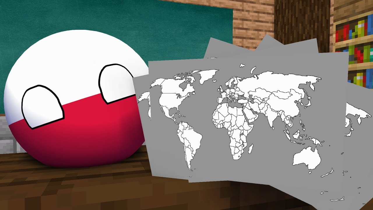 Countryballs School: Map of World Test (Minecraft Animation)