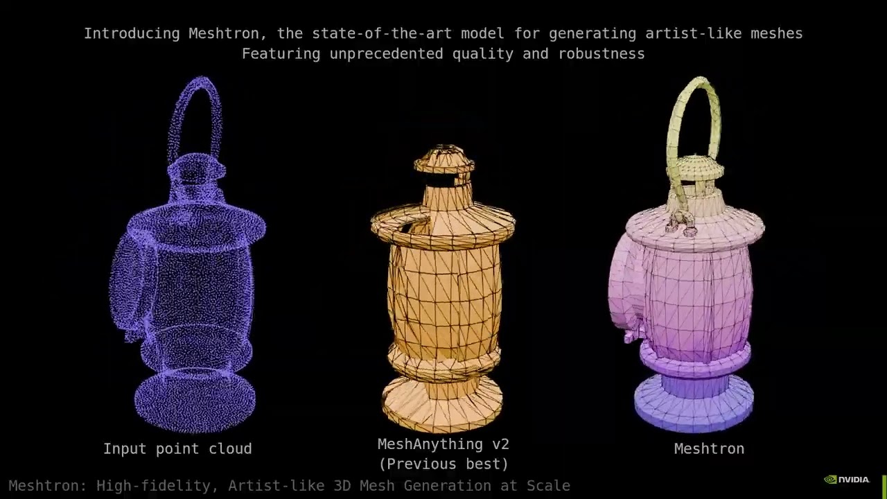 High-Fidelity 3D Mesh Generation at Scale with Meshtron | NVIDIA Research