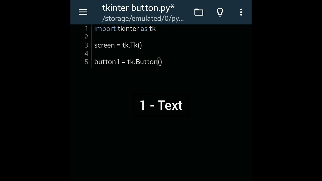 Creating Button with Python Tkinter #shorts