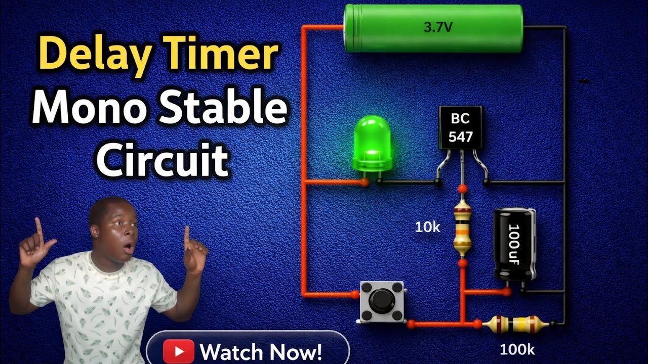 How to Make a Delay Timer Circuit Using BC547 🔥 Easy DIY Electronics