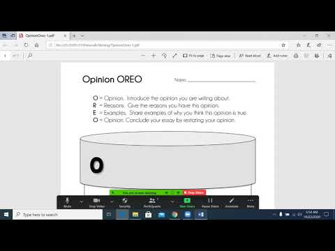 Grade 5 Writing: OREO Strategy
