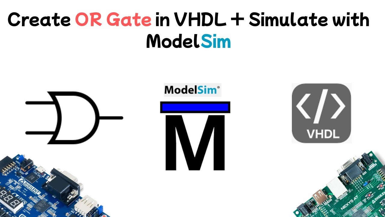 Create OR Gate in VHDL + Simulate with ModelSim