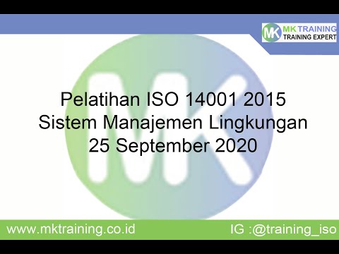Pelatihan ISO 14001 2015 Sistem Manajemen lingkungan