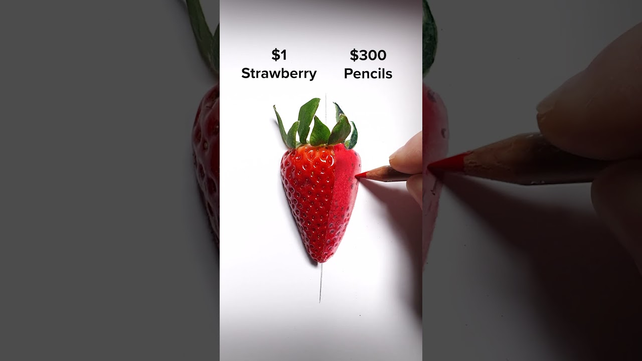 Draw a Strawberry #art #drawing #shorts #strawberry #illusion #pencildrawing #howtodraw #easydraw