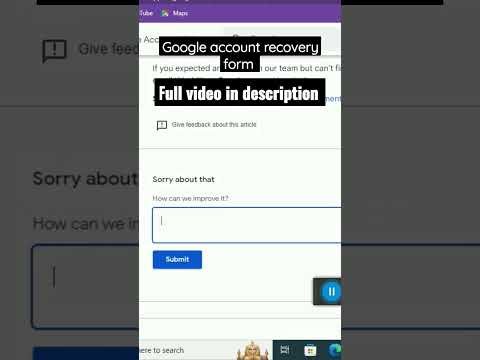 Google account recovery form #googleaccountrecovery #accountrecover #howtorecovergmailaccount
