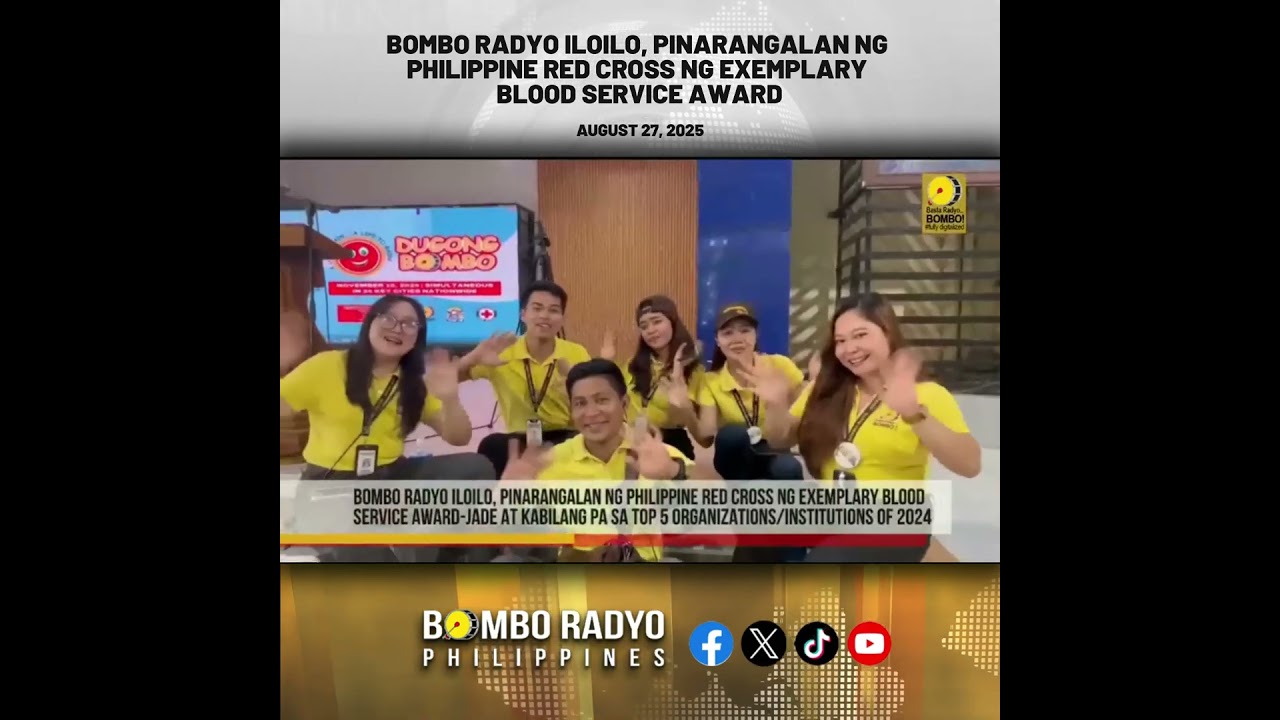 Bombo Radyo Iloilo, pinarangalan ng Philippine Red Cross ng 𝗘xemplary blood service award