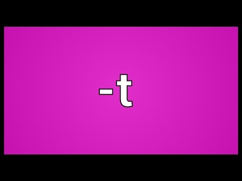 -t Meaning