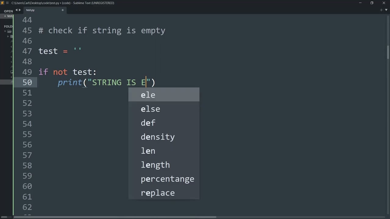 Check for a null string in Python ?