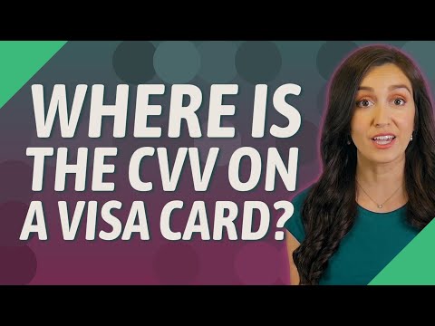 Where is the CVV on a Visa card?