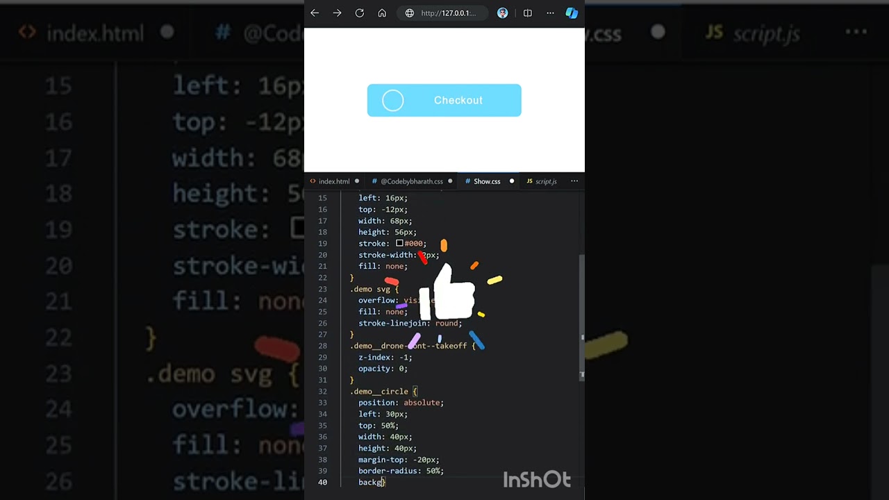 Micro Css checkout button animation #coding #webdevelopment #frontend #html #css #webdev