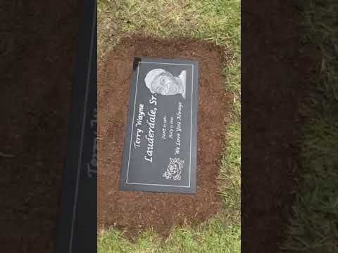 Single Flat Marker With Laser Engraving - Headstone Monument