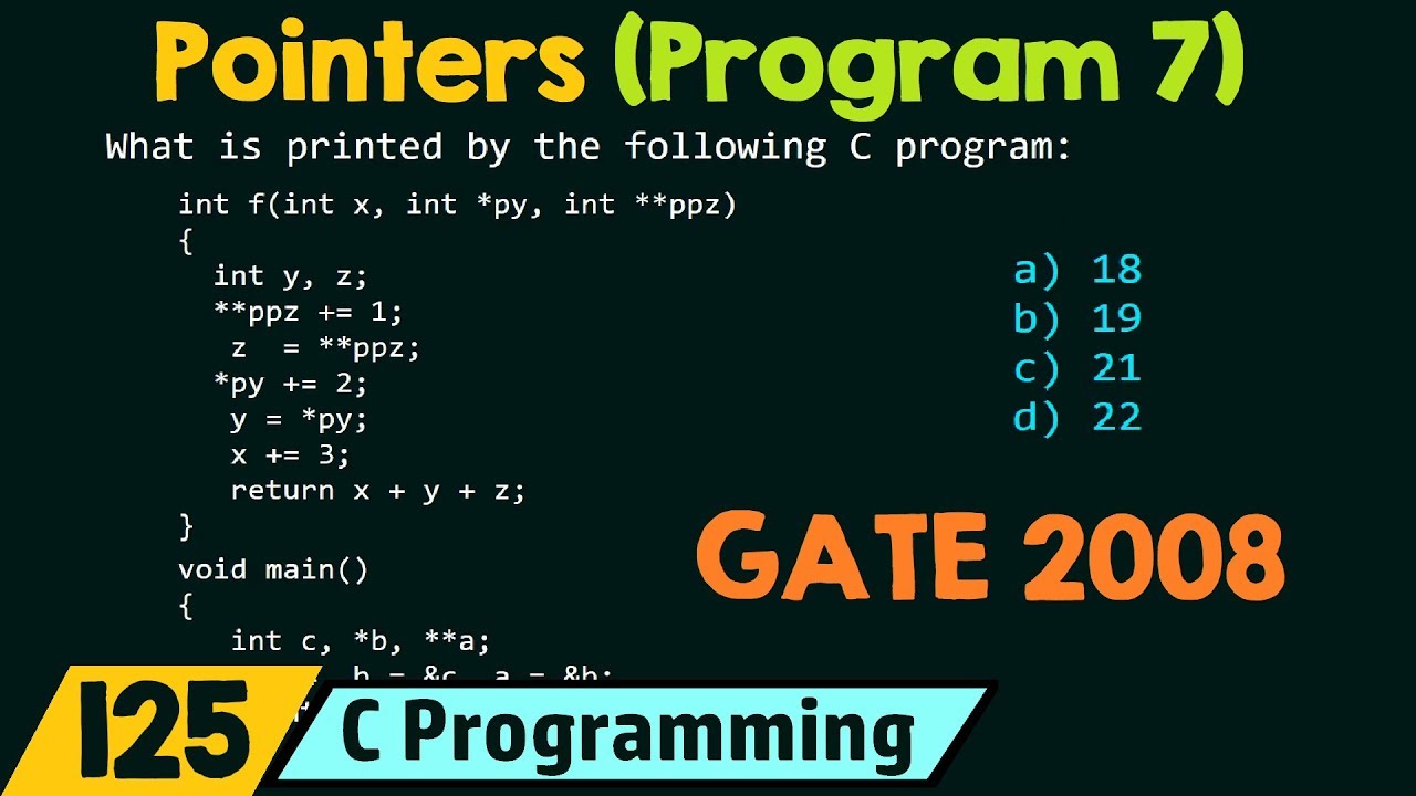 Pointers (Program 7)