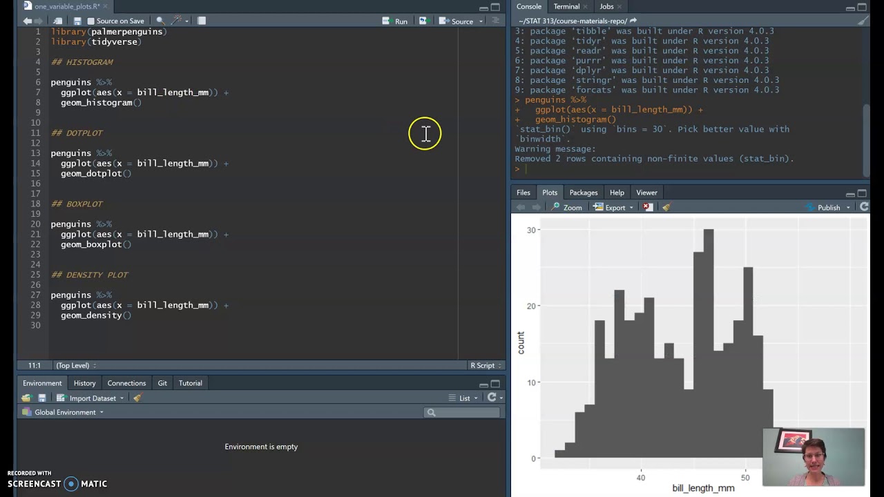 One Variable Plots in ggplot