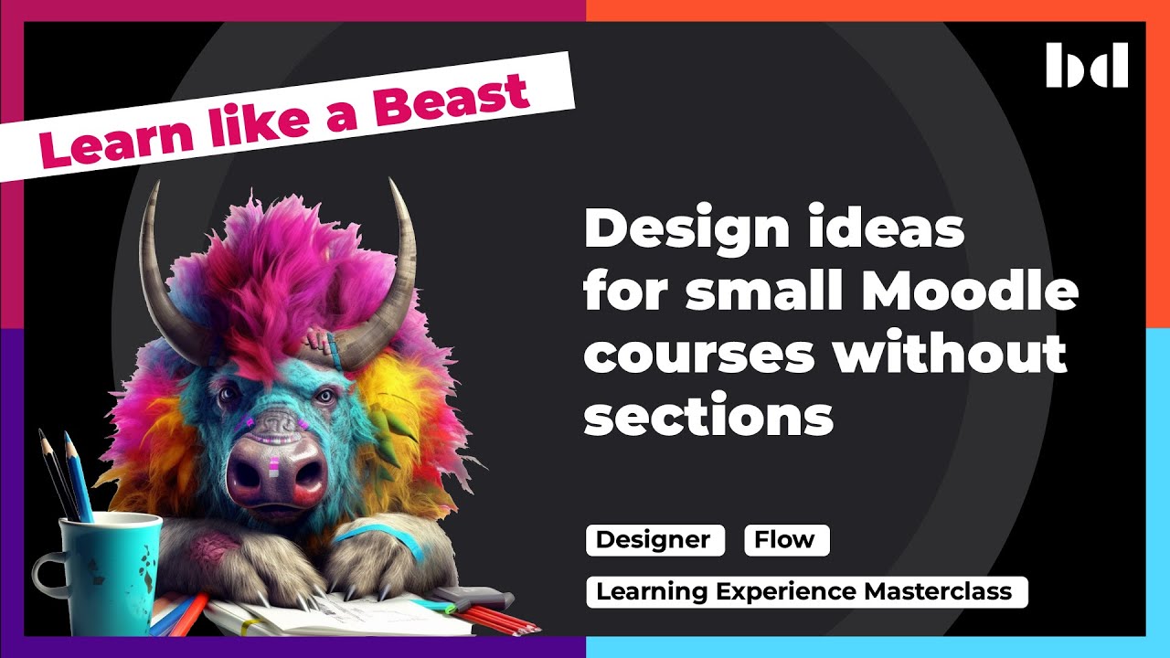 Design ideas for small Moodle courses without sections