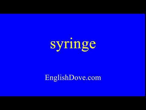 How to pronounce syringe in American English.