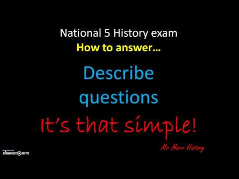 Describe questions | Mr Marr History