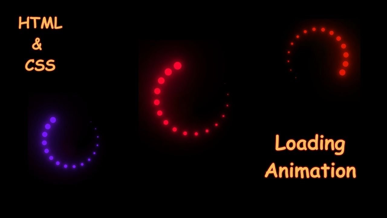 Circle Loading Animation Effects for Website using html and css | html and css for beginners