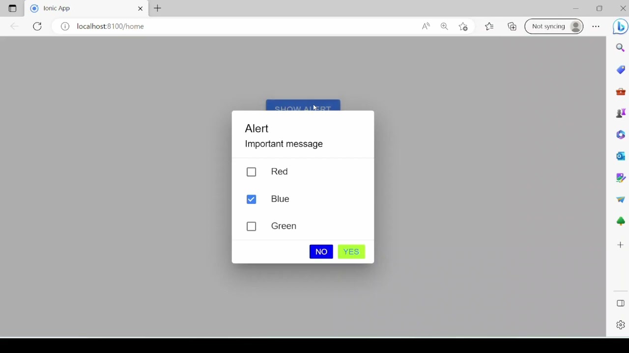 Ionic 6 Alert controller : How to style checkbox, checkmark, buttons in Alert