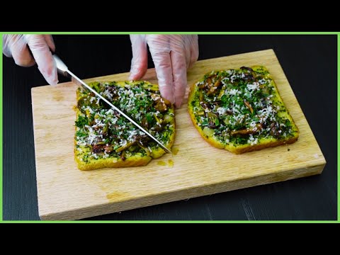 Kakek saya mengajari saya cara menyiapkan roti panggang jamur Chanterelle yang lezat