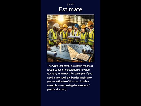 English word 'estimate' noun B2