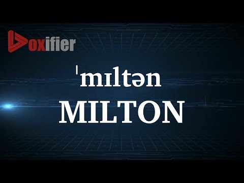 How to Pronunce Milton in English - Voxifier.com