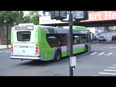 CT TRANSIT NEW FLYER XCELSIOR BUS 2032 ON THE CT FASTLINK 102 to NEW BRITAN