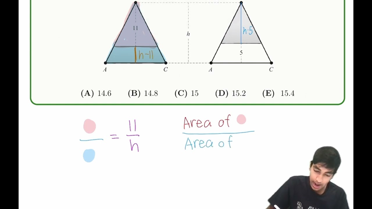 2023 AMC 8 Problem #24 Using Similar Triangles
