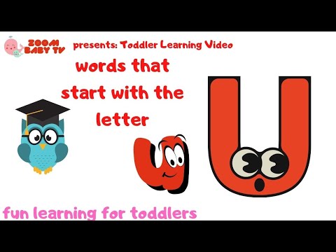 Zoom Learning Video for Toddlers 🔠 Learn new words starting with the letter U 🔡 Fun Learning