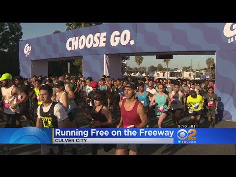 10K Run Held On Part Of The 90 Freeway