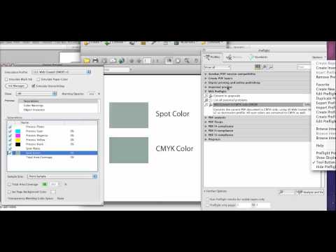 Checking for spot colors and converting to CMYK.