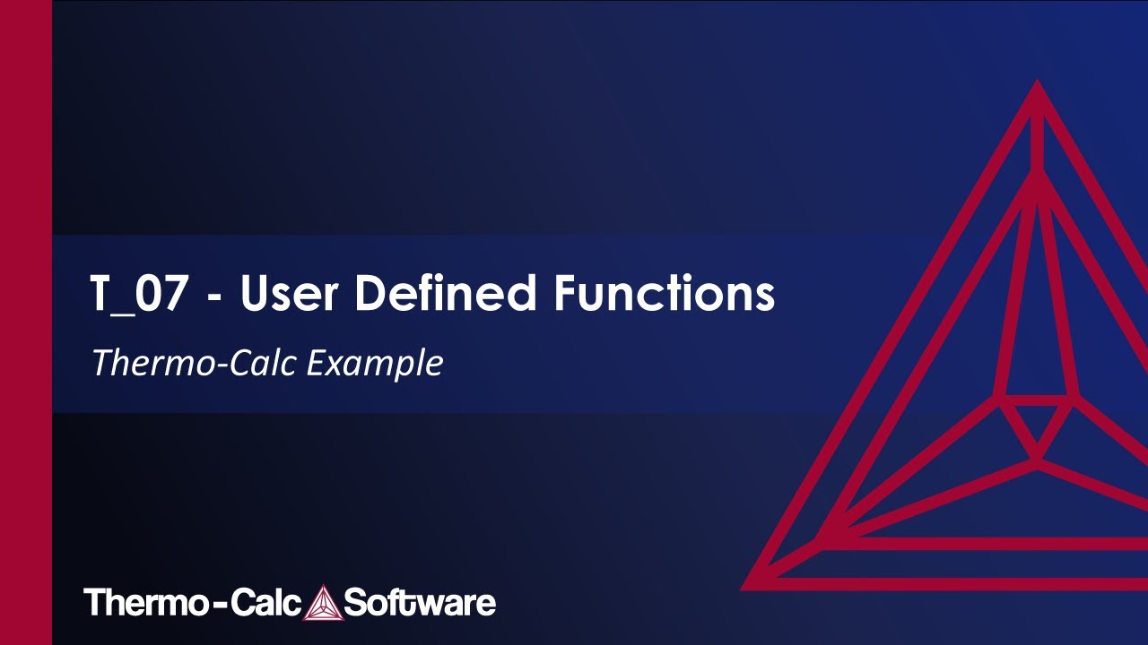 Example T_07 - User Defined Functions
