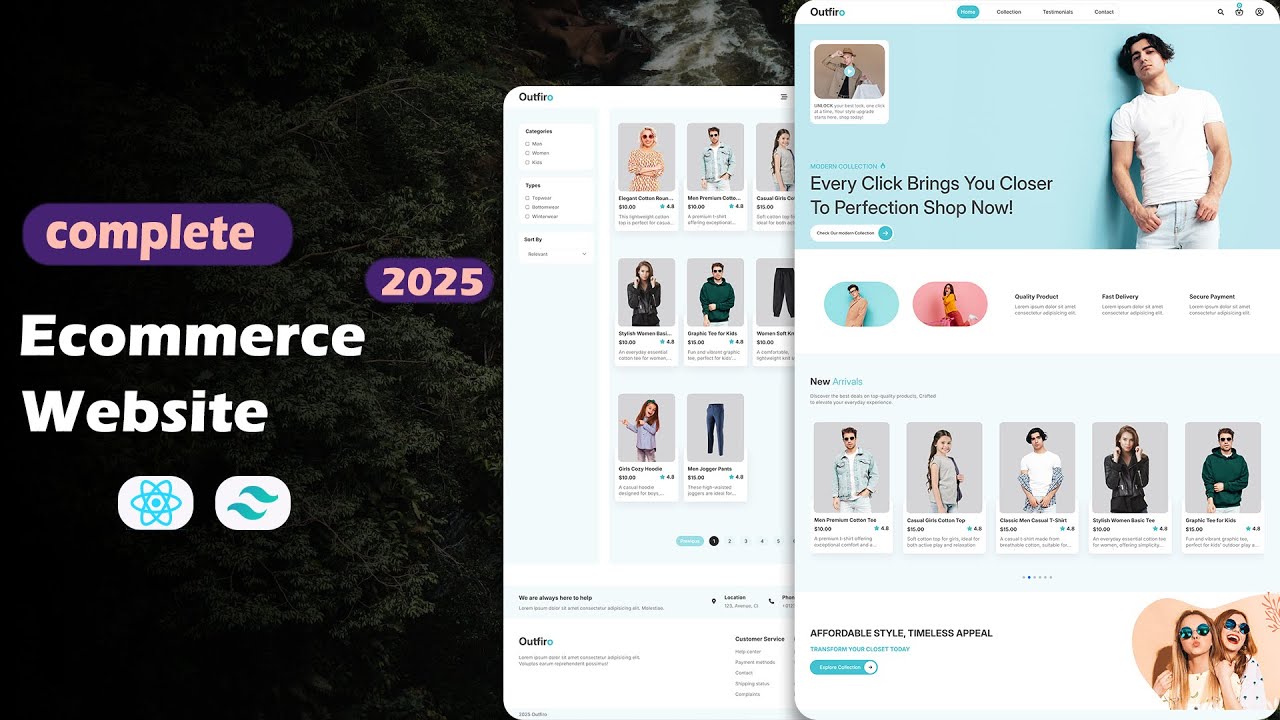 Create an Ecommerce Website With Reactjs and Tailwind CSS - React js Ecommerce Tutorial