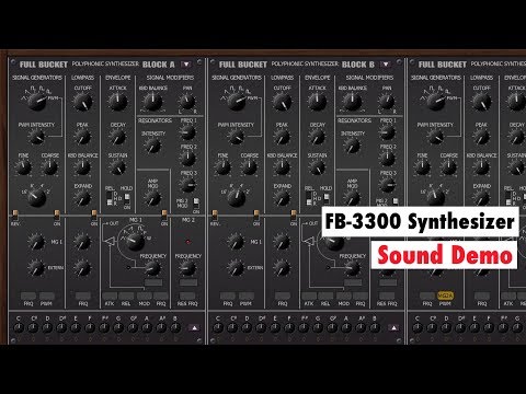 Full Bucket Music FB-3300 Synthesizer - FREE Emulation Of The KORG PS-3300 For PC & Mac