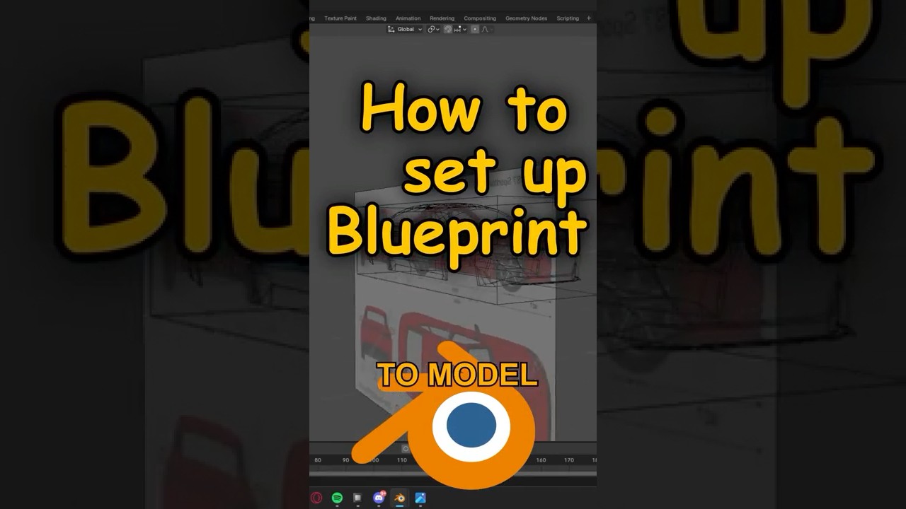 How to setup Blueprints to model a car #3dmodeling #blender #carmodeling #blendertutorial #lowpoly