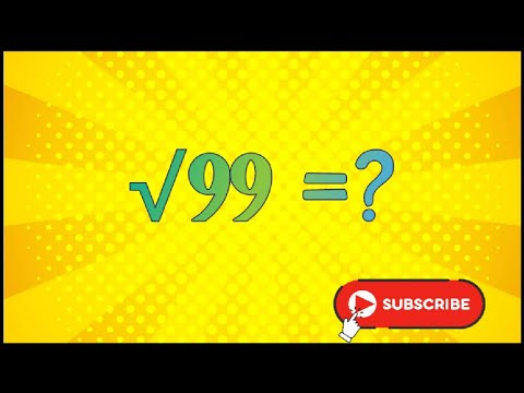 What is the square root of 99? #mathstricks how to solve? Watch in this video 👍√99=?
