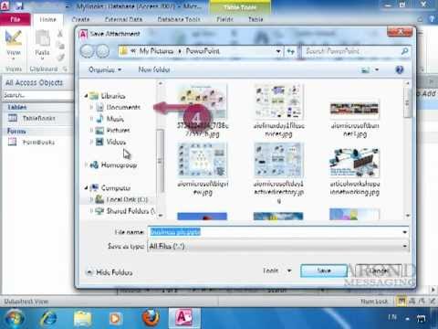 Using Access 2010 - Open, Save, and Remove File Attachments