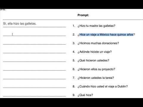 HACER Preterite Tense